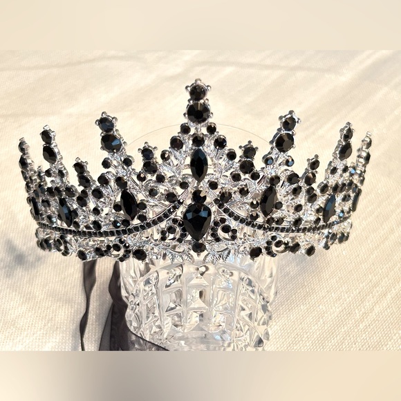 Accessories | Rhinestone Royal Queen Princess Crown Bridal Tiara Silver ...